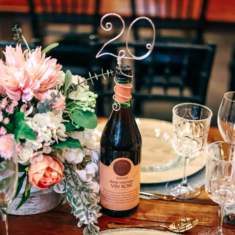 Wire Wine Bottle Table Numbers | JV Country Creations